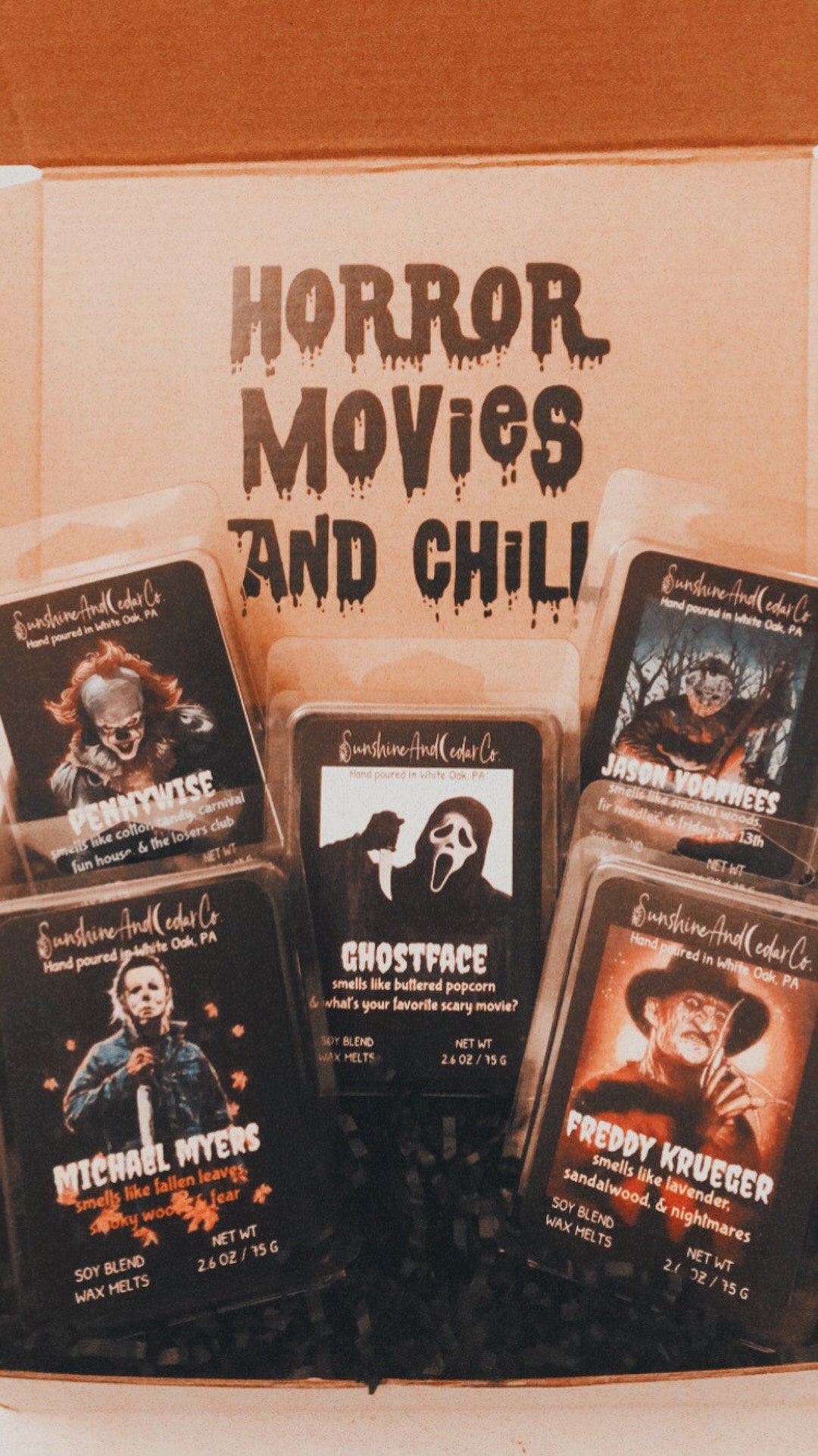 Horror Movie Wax Melts, Horror Lover Gift, Halloween Wax Melts, Spooky ...