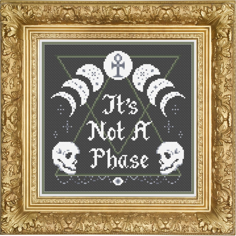 It's NOT a PHASE Sew Goth Decor Cross Stitch Pattern PDF Modern ...