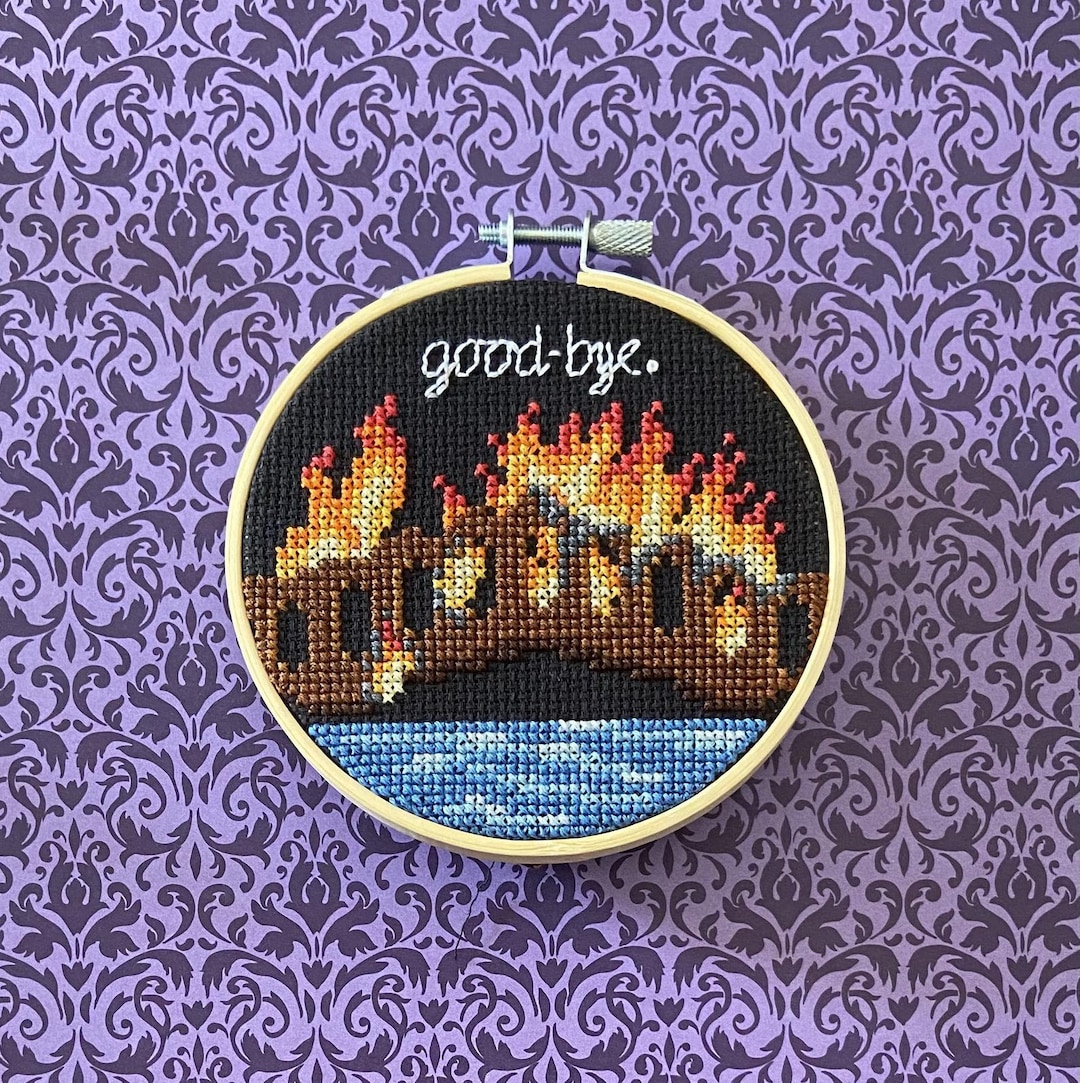 Burning Bridge Diy Beginner Cross Stitch Kit - Complete Kit Has ...