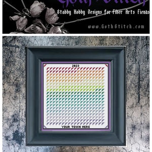 Goth Stitch-a-long Temperature Neatobats 2023 PDF Gothic Cross Stitch ...