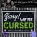 Sorry We're Cursed - Halloween Cross Stitch Pattern Chart PDF Trick or ...