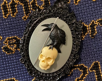 Handmade Baroque Framed Rose Goth Needleminder Protect Your Cross ...