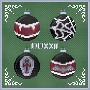 4 Gothmas Tree Cross Stitch DIY Individual Plastic Canvas Ornaments to ...