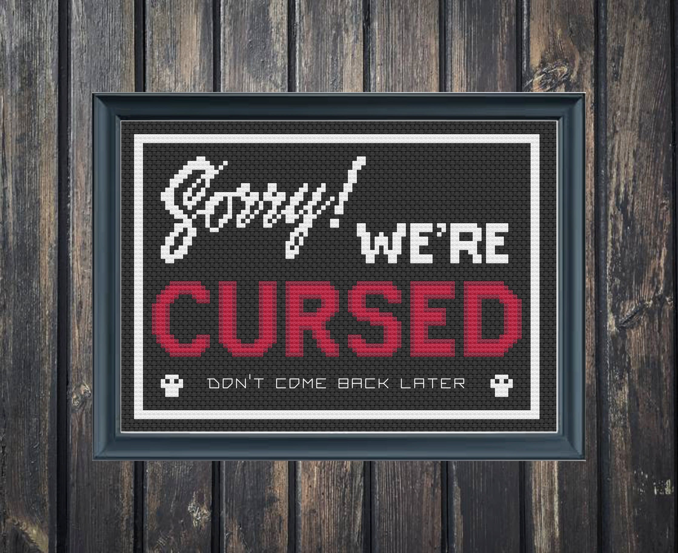 Sorry We're Cursed Halloween Cross Stitch Pattern Chart - Etsy