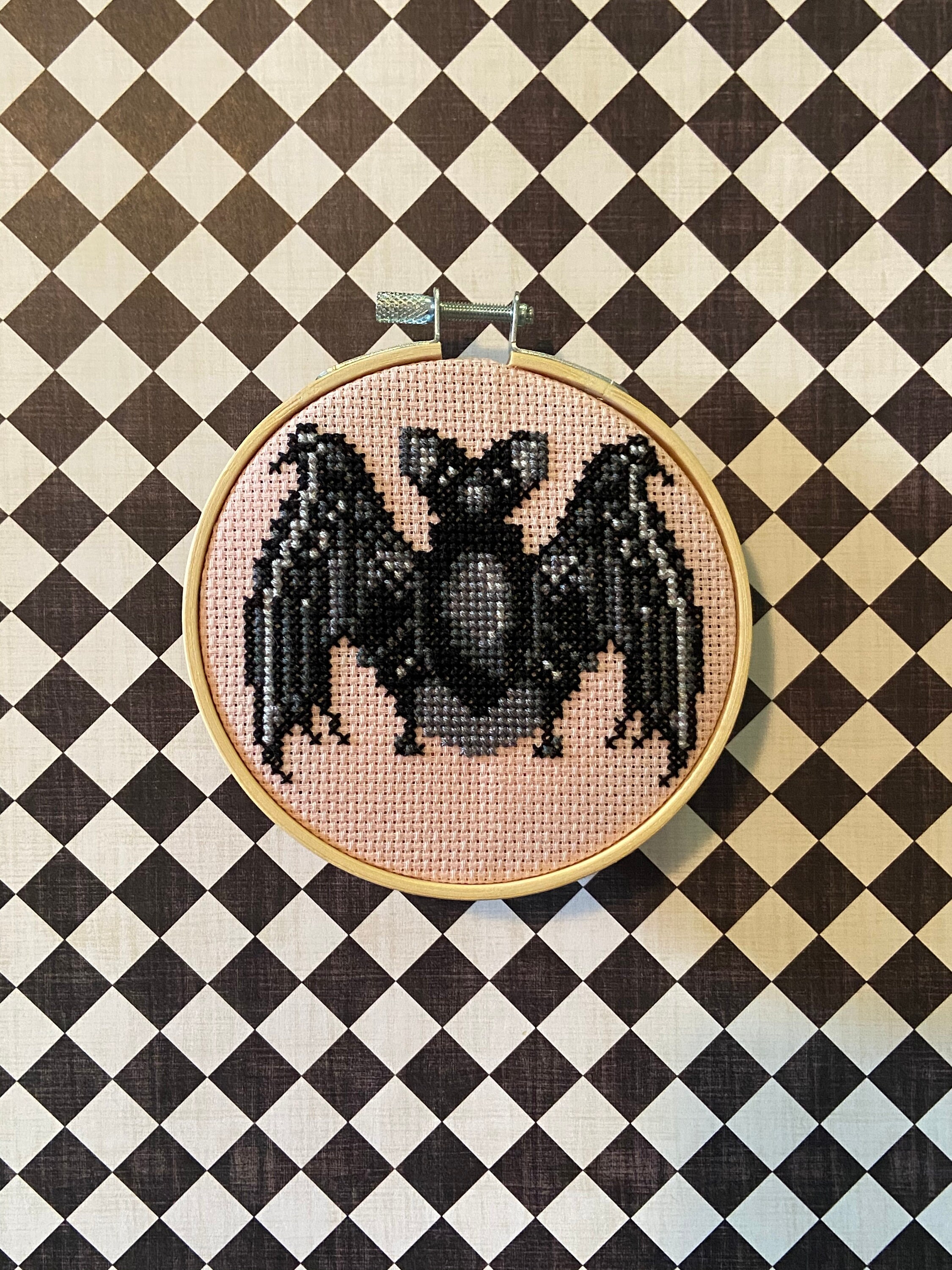 Modern Gothic Medieval Bat Cross Stitch Chart Pattern PDF Gothstitch ...