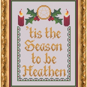 Heathen Season Cross Stitch PDF, 'tis the Season to Be Heathen, Cool ...