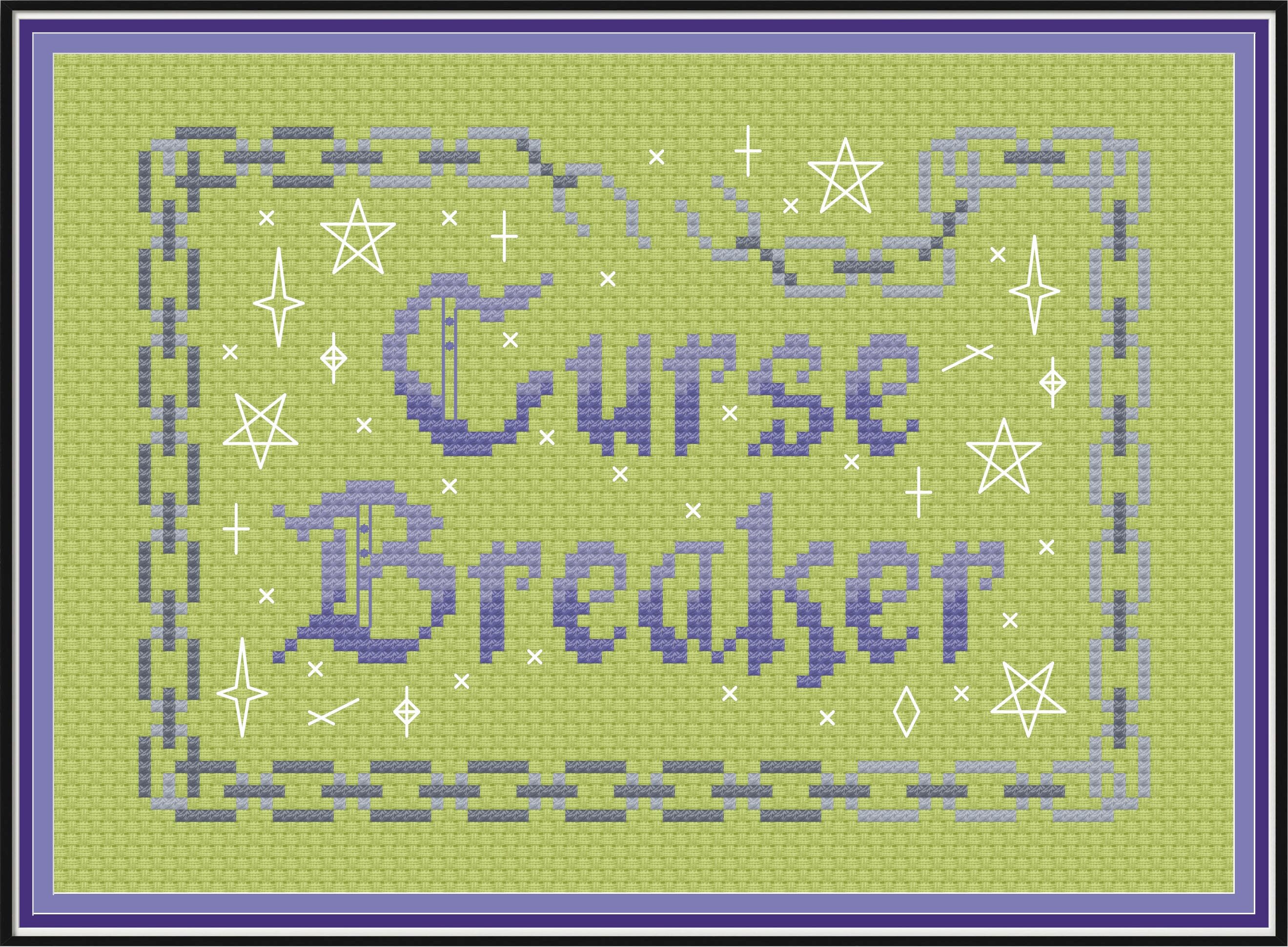 CURSE BREAKER Gothic Cross Stitch Pattern PDF Modern Goth Culture Emo ...