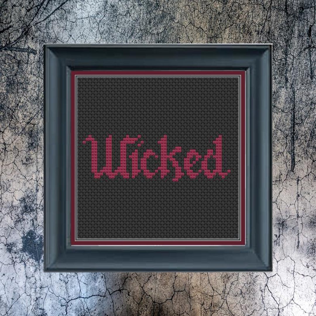 Wicked Gothic Cross Stitch Chart Pattern PDF Gothstitch, Pastel Goth ...