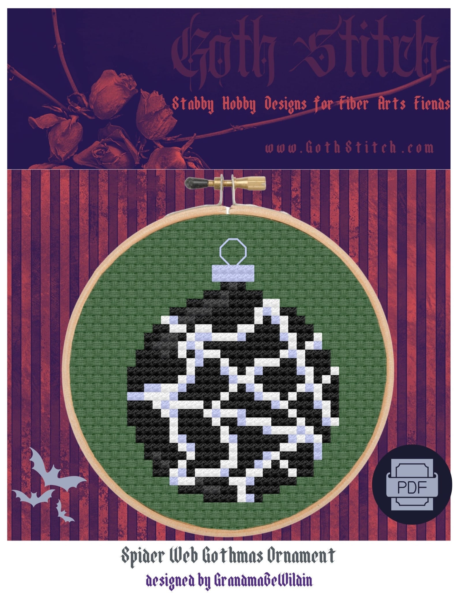 SPIDER WEB Gothmas Tree Cross Stitch DIY Individual Plastic - Etsy