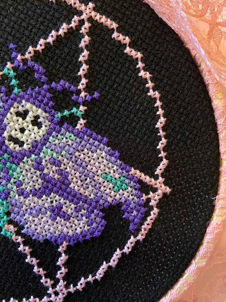 Pastel Goth Witch Moth Pastel Death Head Moth Easy Cross - Etsy