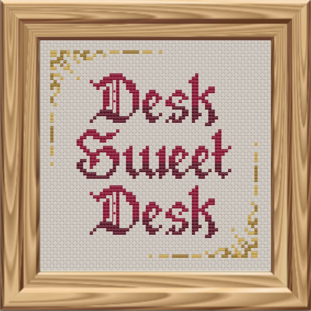 Desk Sweet Desk Goth Gothic Cross Stitch Pattern PDF Gothstitch, Trad ...