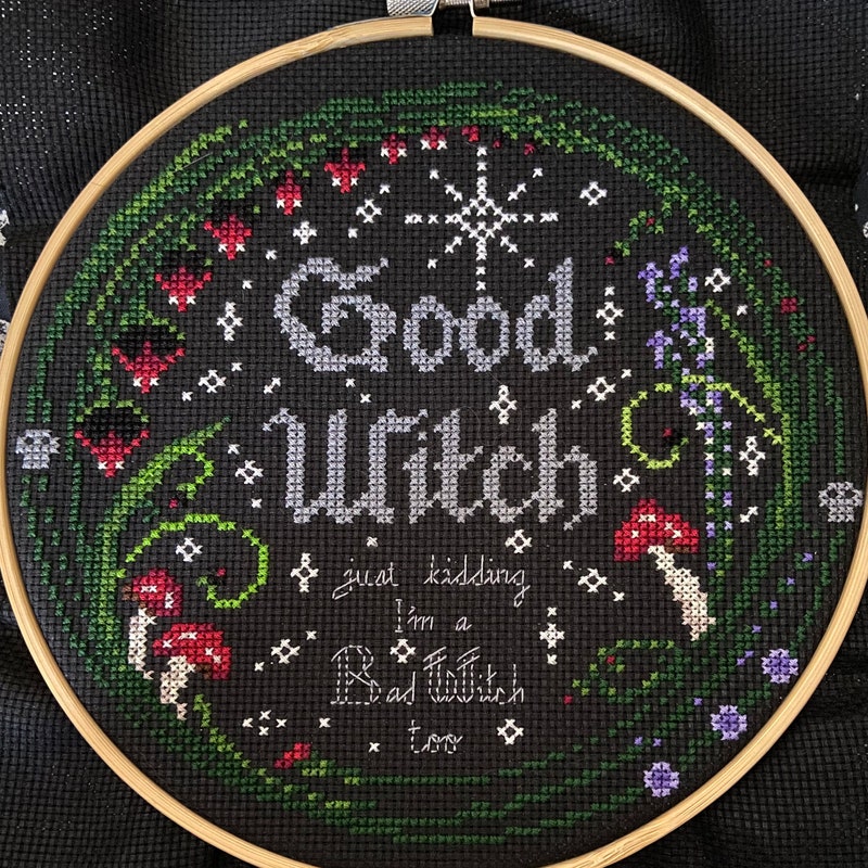 Witch Cross Stitch - Etsy