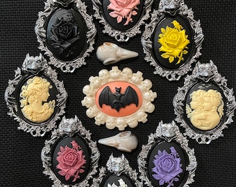 Handmade Baroque Framed Rose Goth Needleminder - Protect Your Cross ...