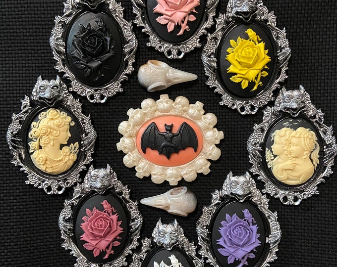 Handmade Baroque Framed Rose Goth Needleminder Protect Your Cross ...