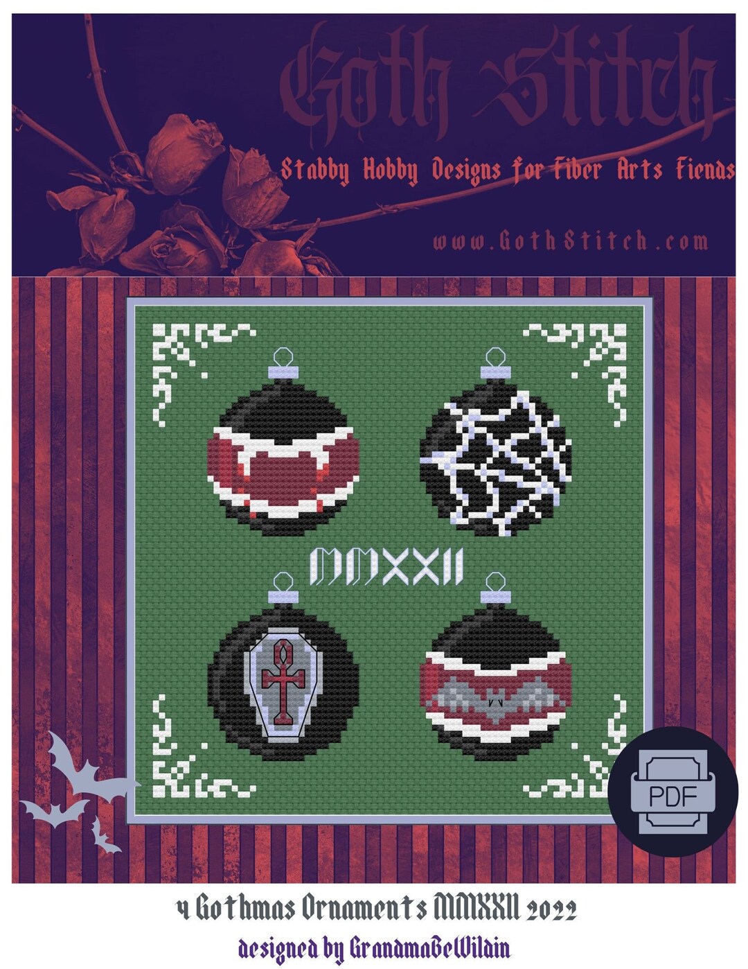 4 Gothmas Tree Cross Stitch DIY Individual Plastic Canvas - Etsy