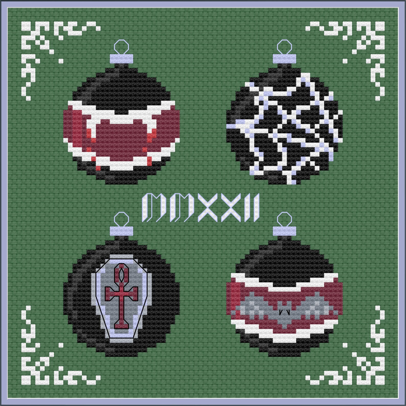4 Gothmas Tree Cross Stitch DIY Individual Plastic Canvas - Etsy