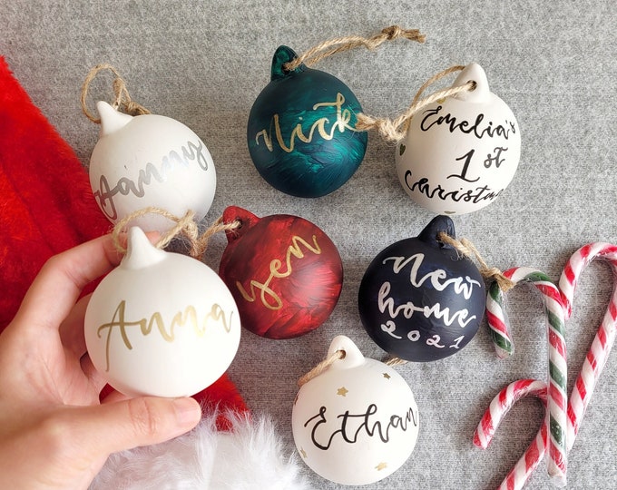 Personalised Name Christmas Tree Bauble | Christmas Tree Decoration ...
