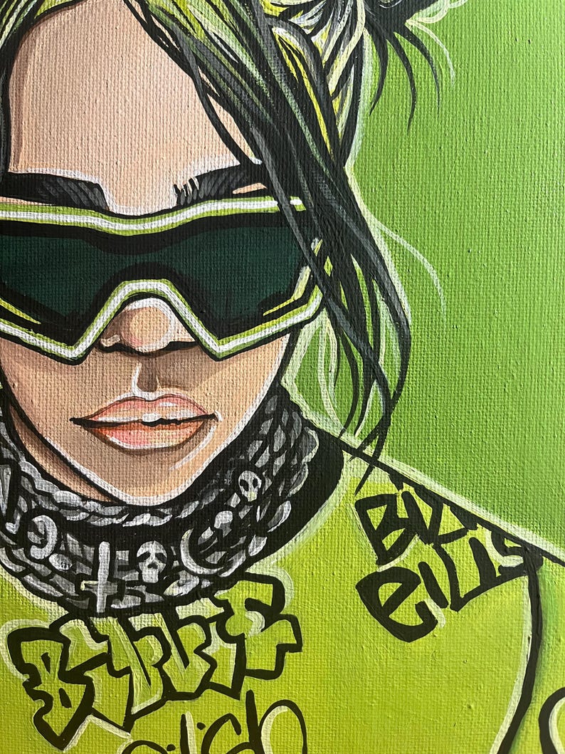 Billie Eilish: Green Hair Space Buns - Etsy