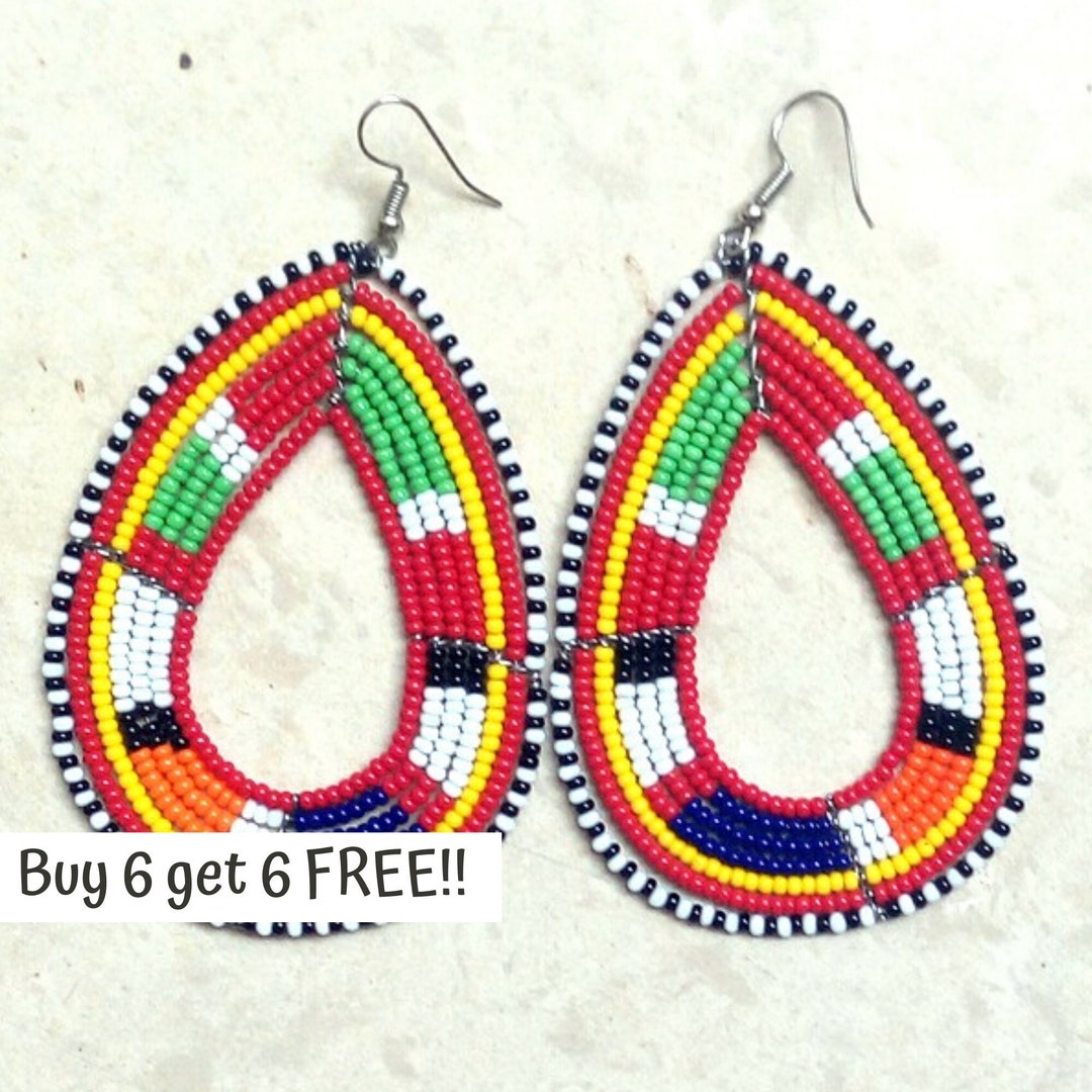 057 Statement Earring, Masai Earring, Africa Earring, Masai Jewelry ...