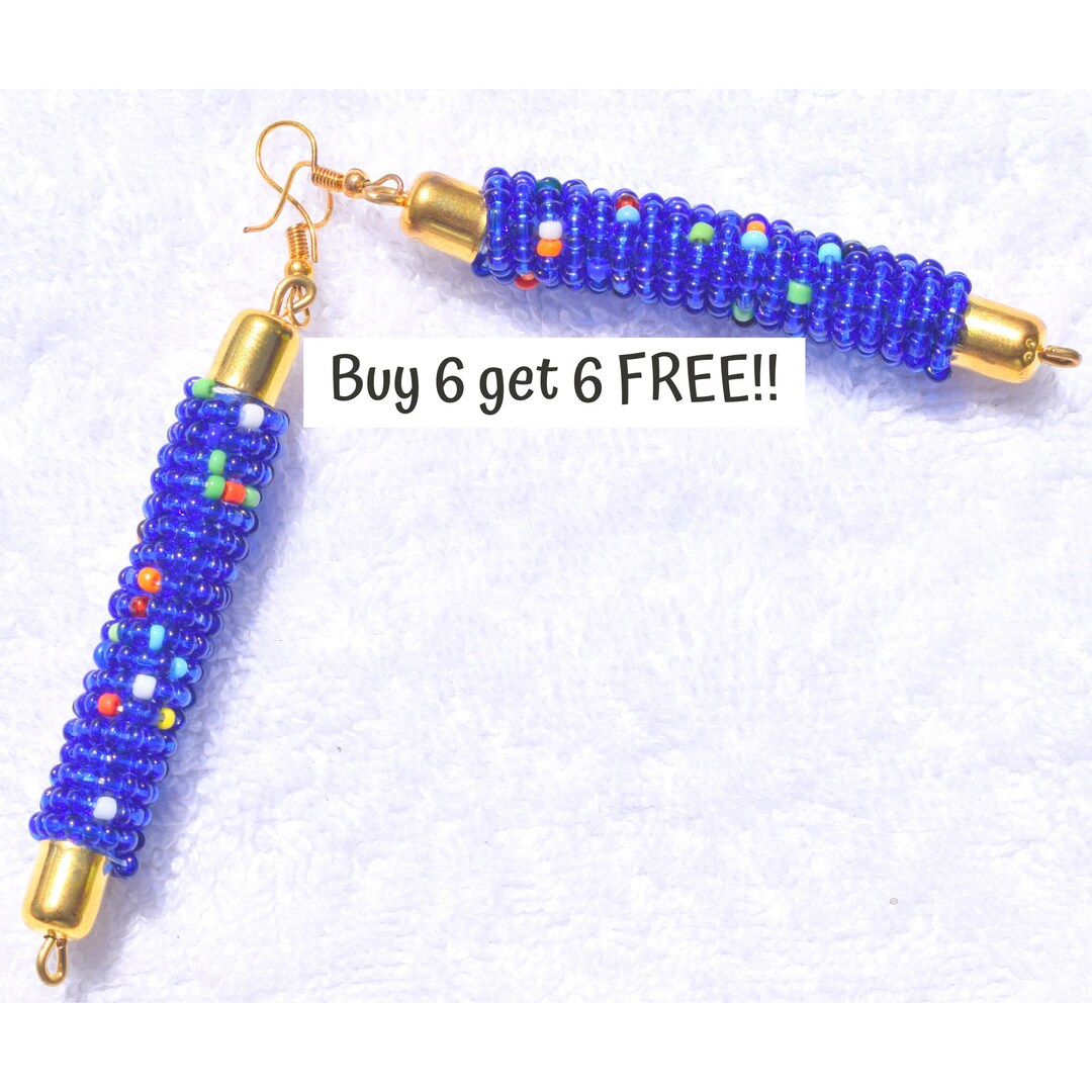 118 Colorful Earring, African Jewelry, Masai Earring, Kenya Earring ...