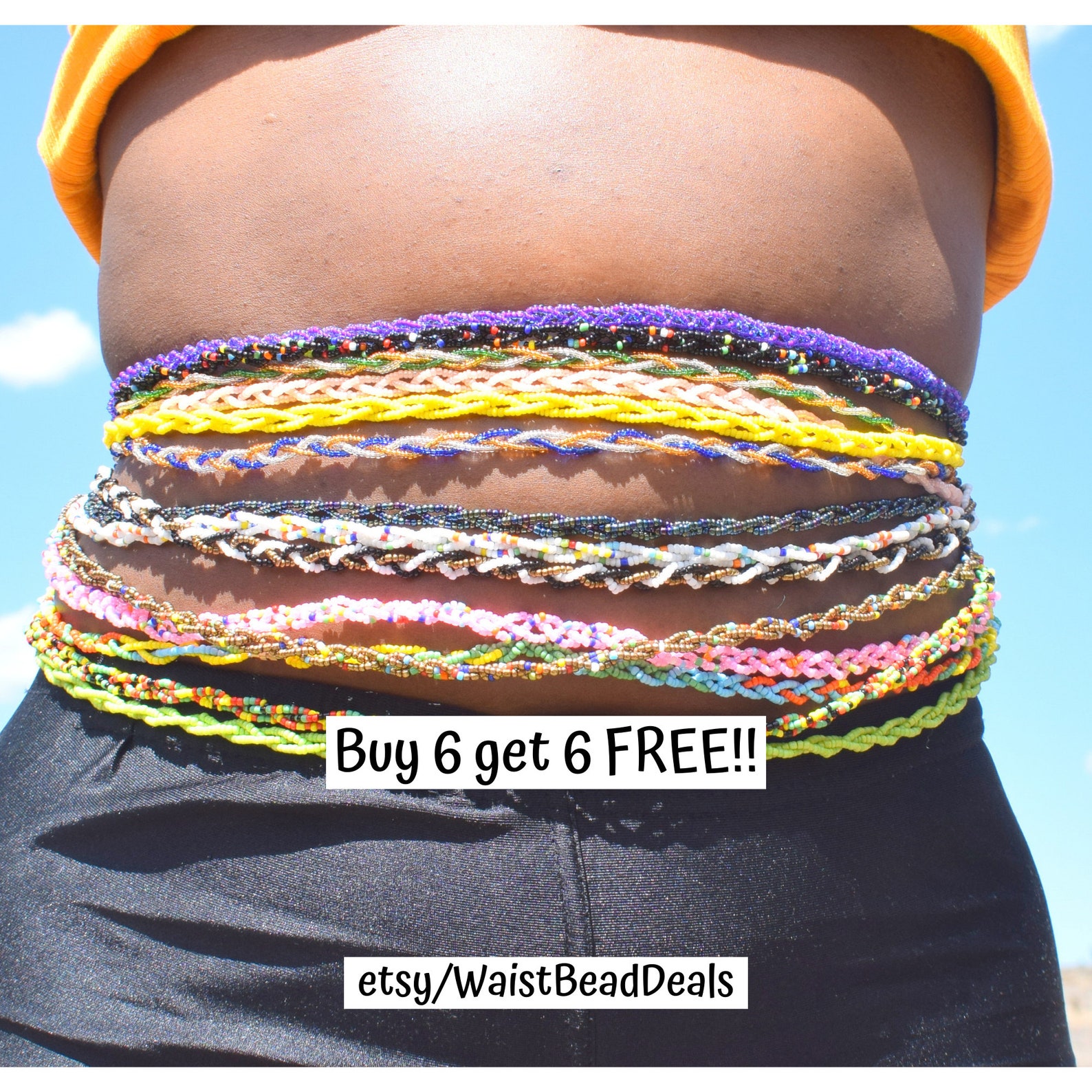 Custom Waist Beads 3 in 1 Waist Beads Braided Waist Beads - Etsy