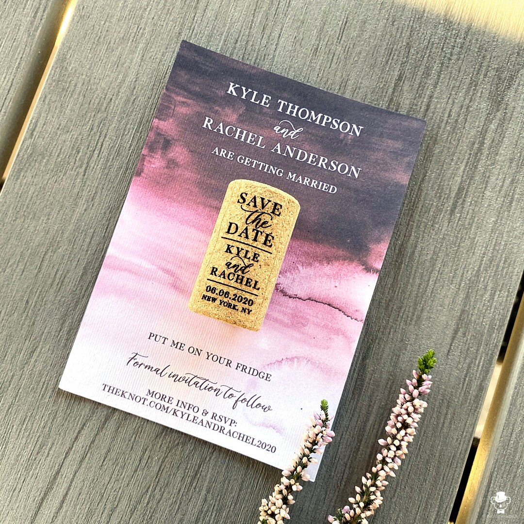 Personalized Cork Save the Dates With Card Also Ideal for - Etsy