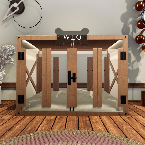 Wlo Wood Dog House - Etsy