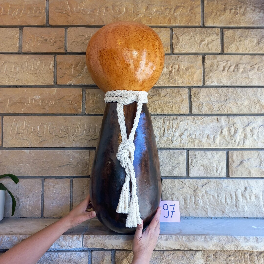 Handcrafted Ipu Heke: Traditional Hawaiian Gourd Drum (28 Inches) - Etsy