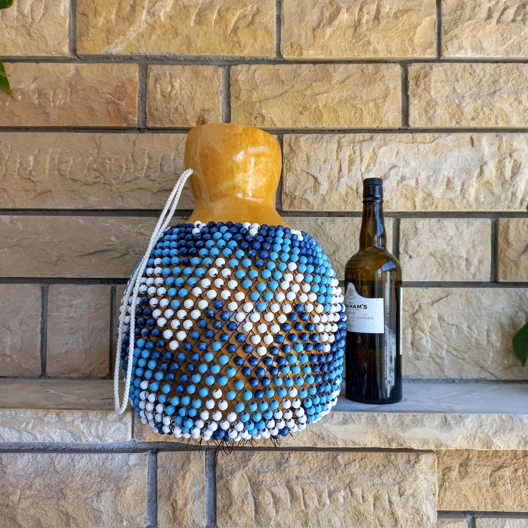Large Beaded Gourd Shekere: Yoruba Style Rhythm Instrument - Etsy