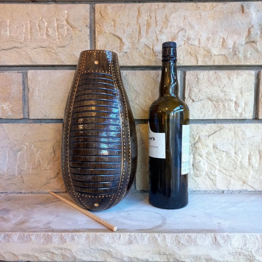 Handmade Gourd Guiro: Latin Percussion Instrument With Bamboo Stick - Etsy