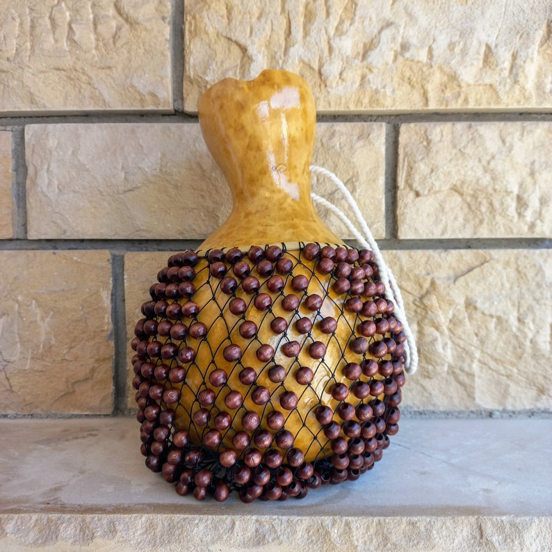 Colorful Wood Beaded Gourd Shekere: Latin Percussion Instrument - Etsy
