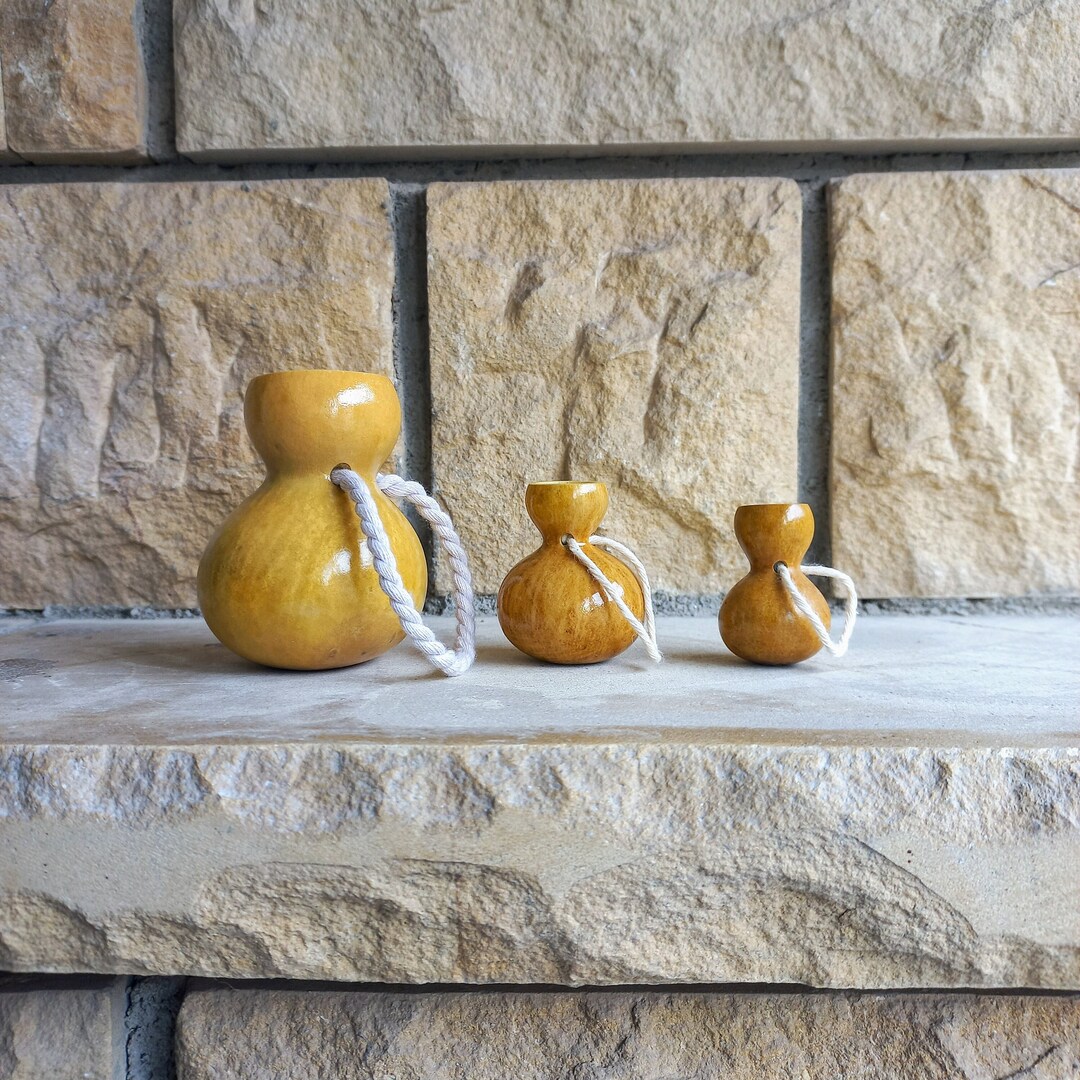 Set of 3 Ipu Minature Instruments, Miniature Hawaiian Ipu Ornaments ...