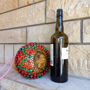 Red Beaded Gourd Shekere, Rhythym Music Instrument, Latin Percussion ...