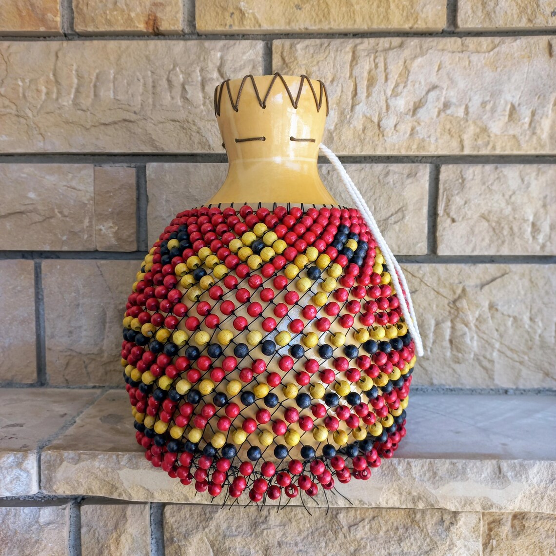 Handcrafted Wood Beaded Gourd Shekere: Latin Percussion Instrument - Etsy