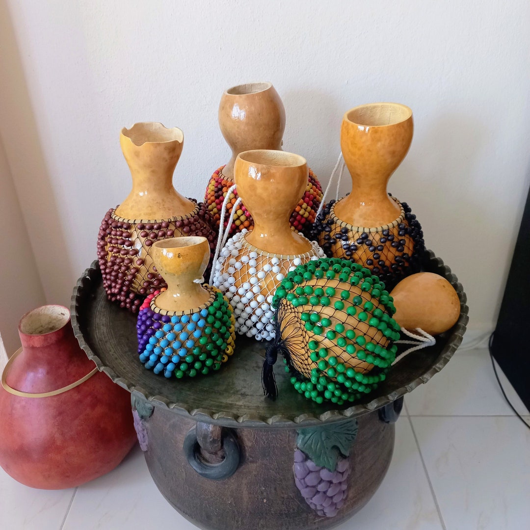 Colorful Wood Beaded Gourd Shekere: Latin Percussion Instrument - Etsy