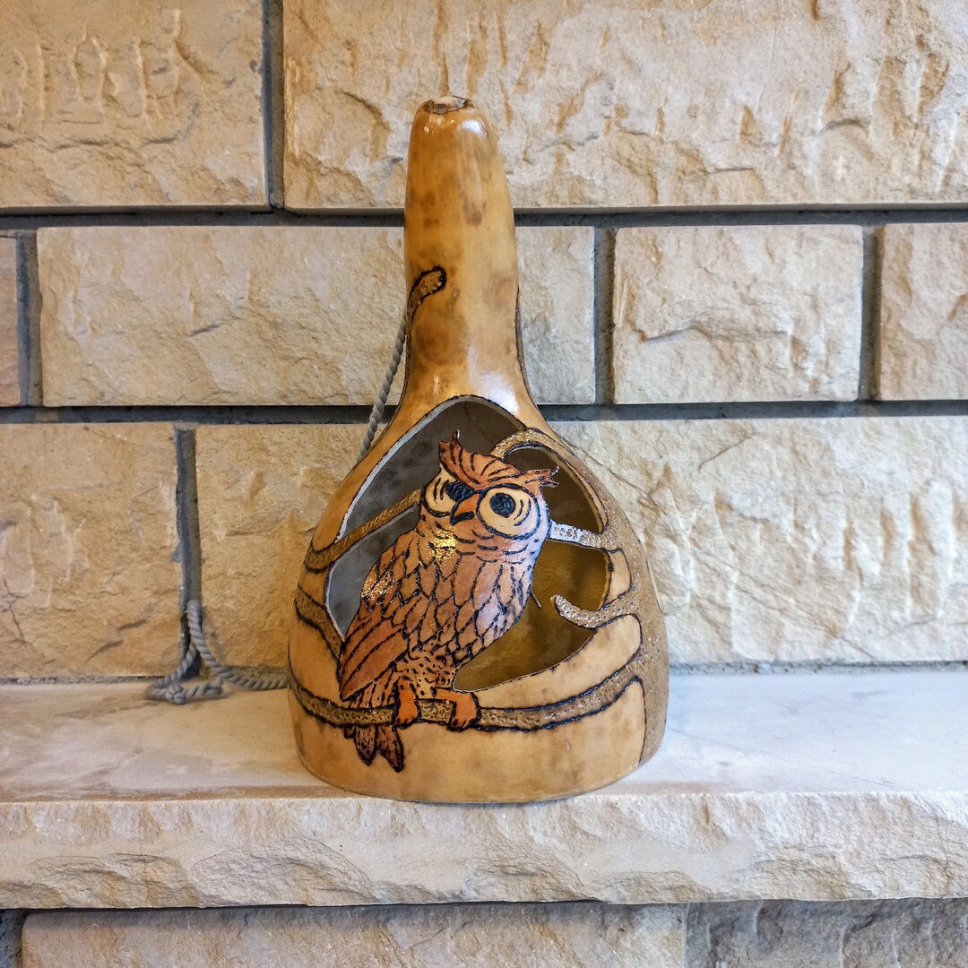Owl Thundergourd Drum, Thunder Sound Maker, Medieval Instruments, Gift ...