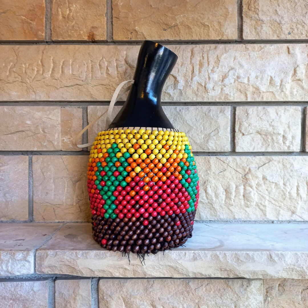 Cactus View Beaded Gourd Shekere Instrument, Latin Instrument, Rhythm ...