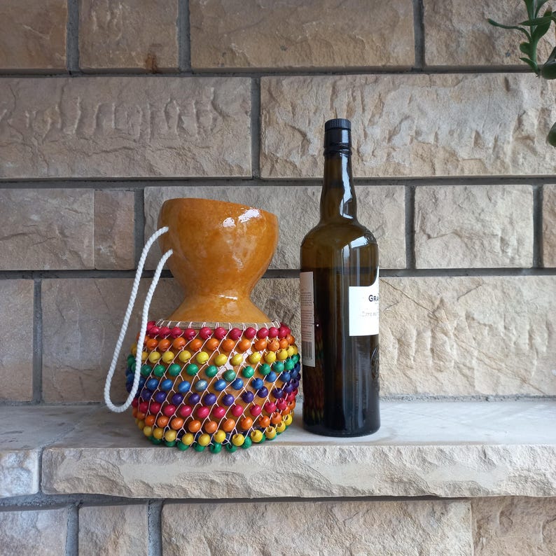 Colorful Wood Beaded Gourd Shekere: Latin Percussion Instrument - Etsy