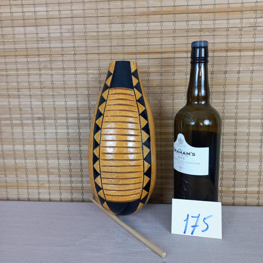 Handmade Gourd Guiro - 12" Professional Latin Percussion - Peruvian ...
