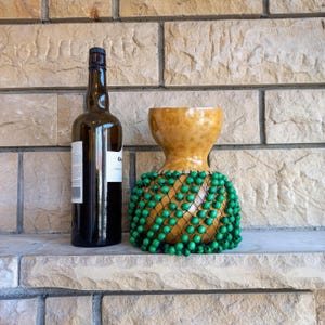 Green Beaded Gourd Shekere Instrument, Latin Agbe Instrument, Rhythm ...