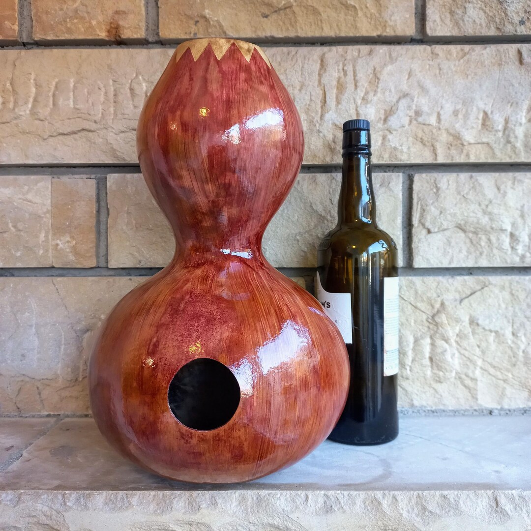 Golden Brown Gourd Udu Drum: Handcrafted Nigerian Percussion - Etsy