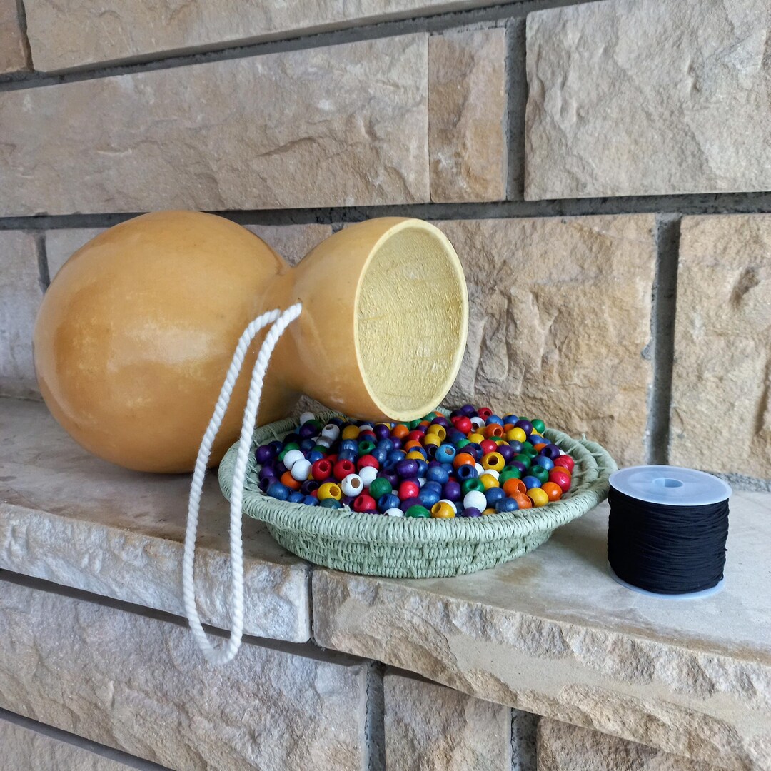 DIY Gourd Shekere Instrument Kit: Dried Gourd, Weave Beads - Etsy