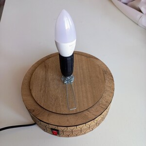 Turntable Lamp Base With E14 Lamp Holder, DIY Table Lamp Base, on off ...
