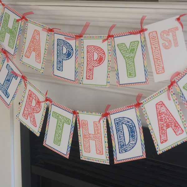 Chevron Pennant - Etsy