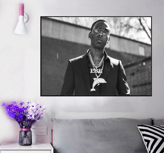 Giclée Young Dolph somking poster magazine Paper magazine cover ...