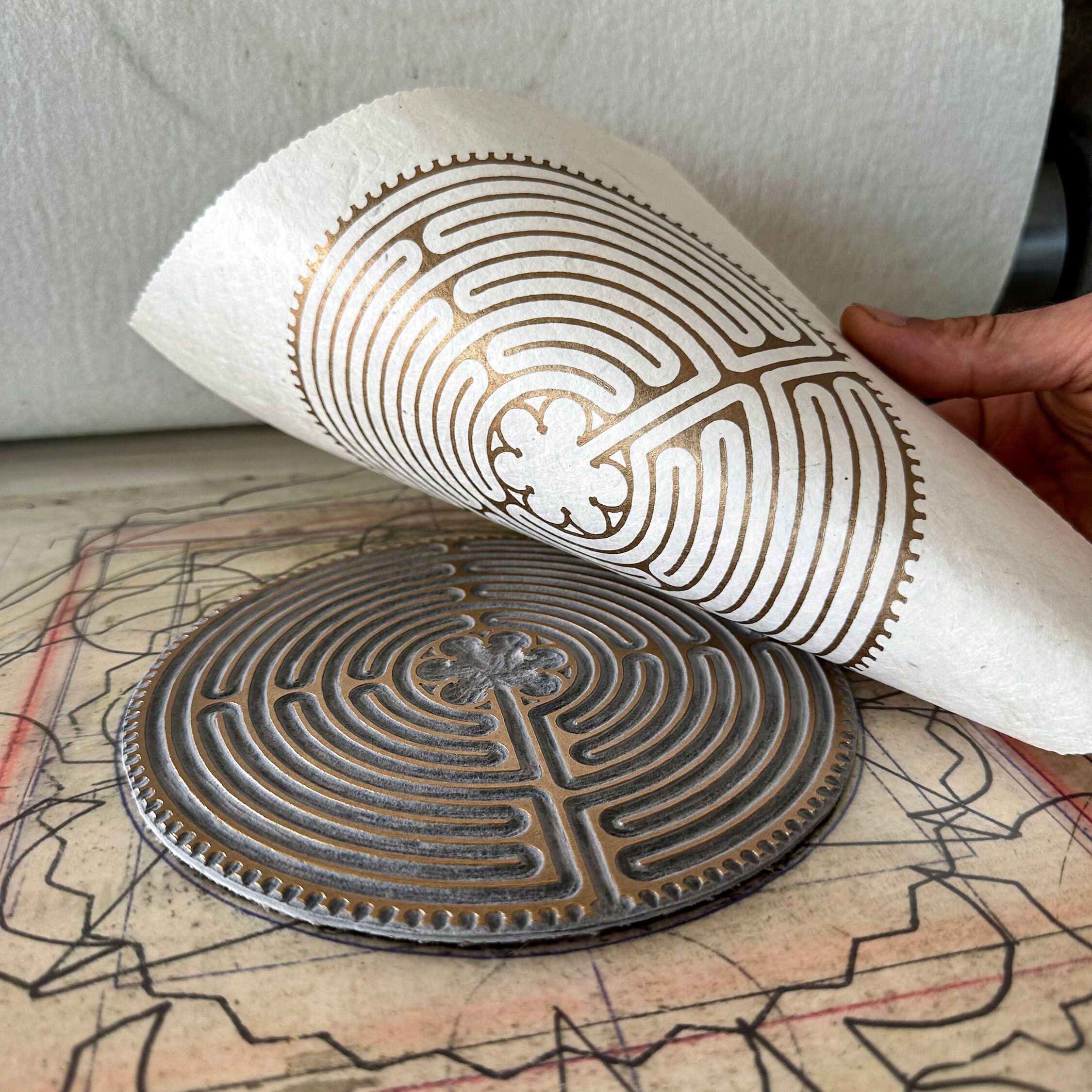 LABYRINTH of CHARTRES of Notre-dame Cathedral – 22 X 22 Cm – Ancient ...