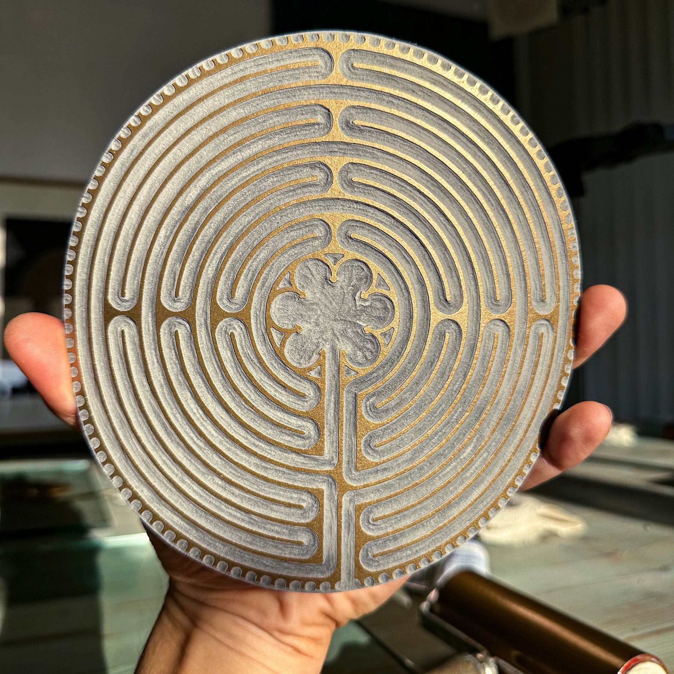LABYRINTH of CHARTRES of Notre-dame Cathedral – 22 X 22 Cm – Ancient ...