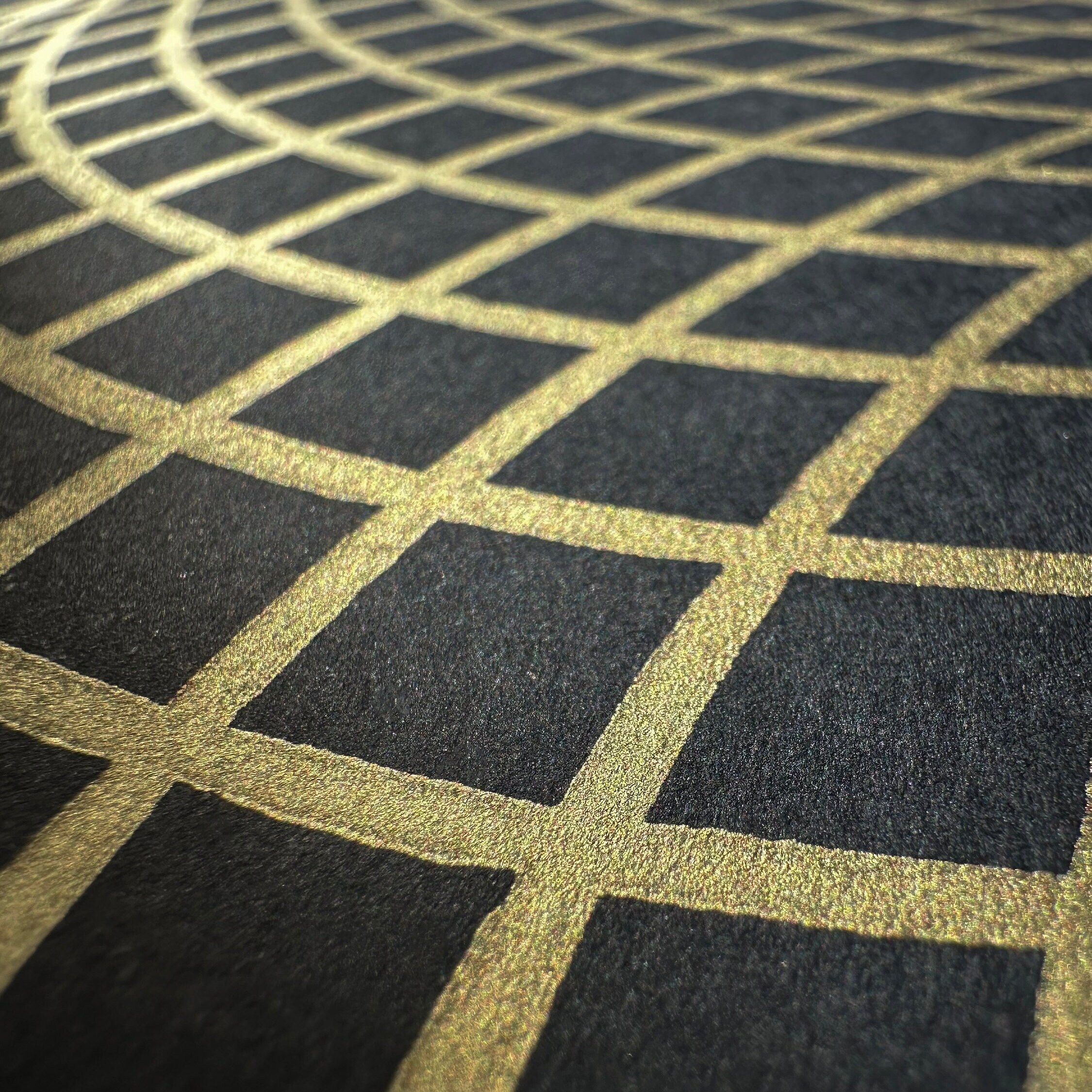LOTUS OF LIFE – 50 × 50 Cm – Sacred Geometry Torus Linocut Print – Gold ...