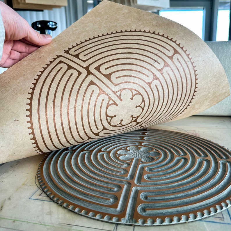 LABYRINTH of CHARTRES of Notre-dame Cathedral – 40 × 40 Cm – Ancient ...