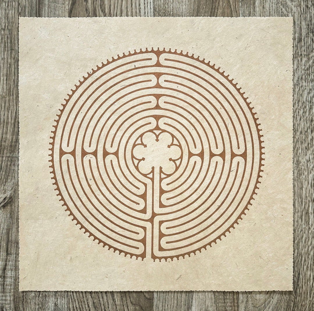 LABYRINTH of CHARTRES of Notre-dame Cathedral – 40 × 40 Cm – Ancient ...